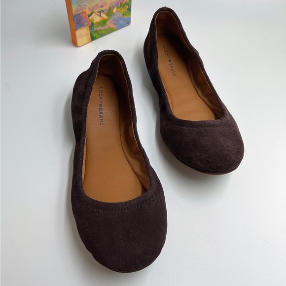 Lucky Brand | Shoes | New Lucky Brand Emmie Ballet Flats Suede Leather ...